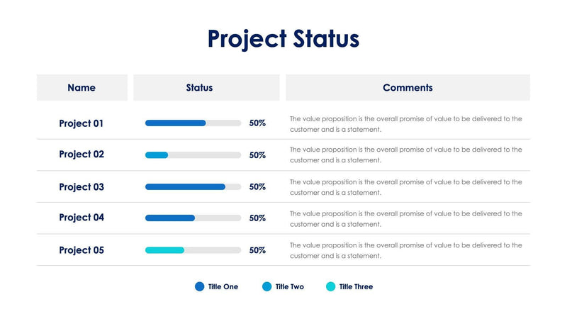 Project Status Slides | Infografolio