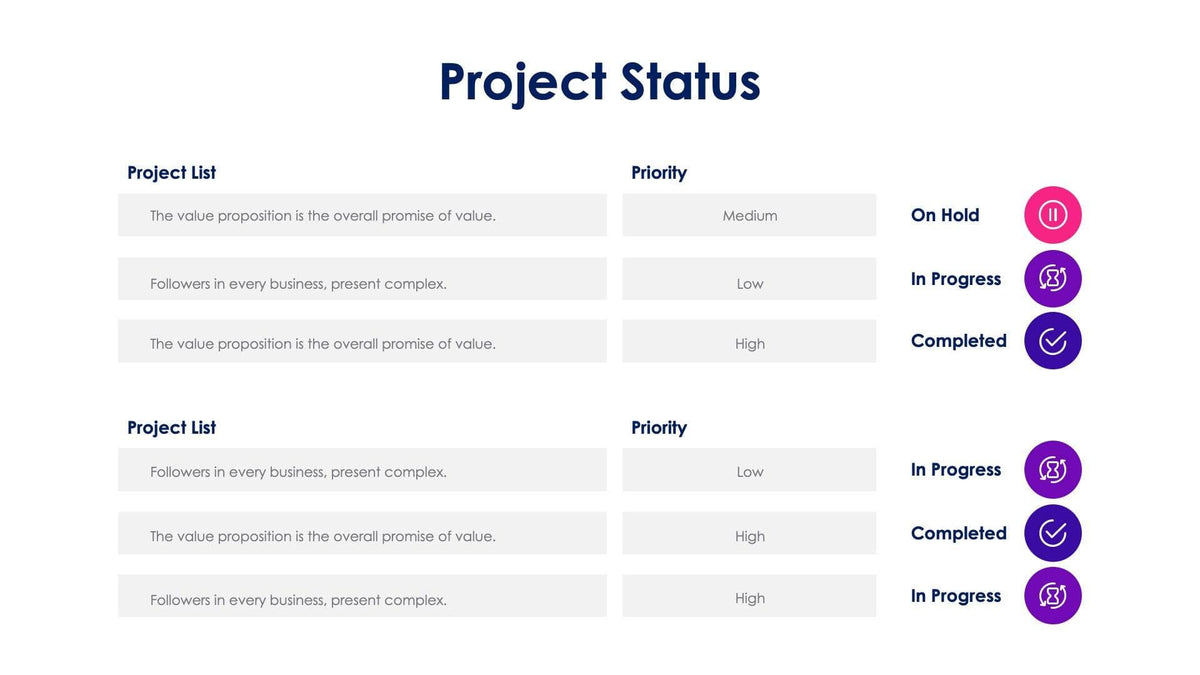 Project Status Slide Infographic Template S04202341 – Infografolio