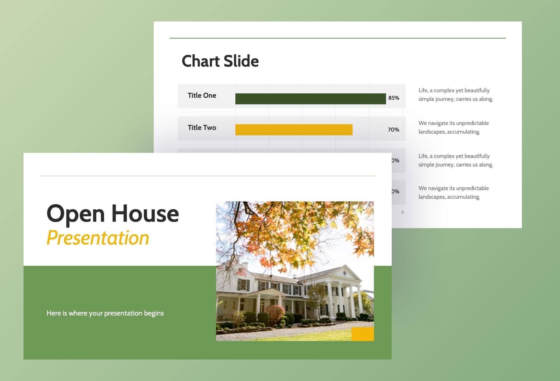 Open House Presentation Template S08252301 | Infografolio