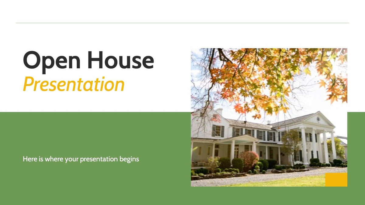 Open House Presentation Template S08252301 – Infografolio
