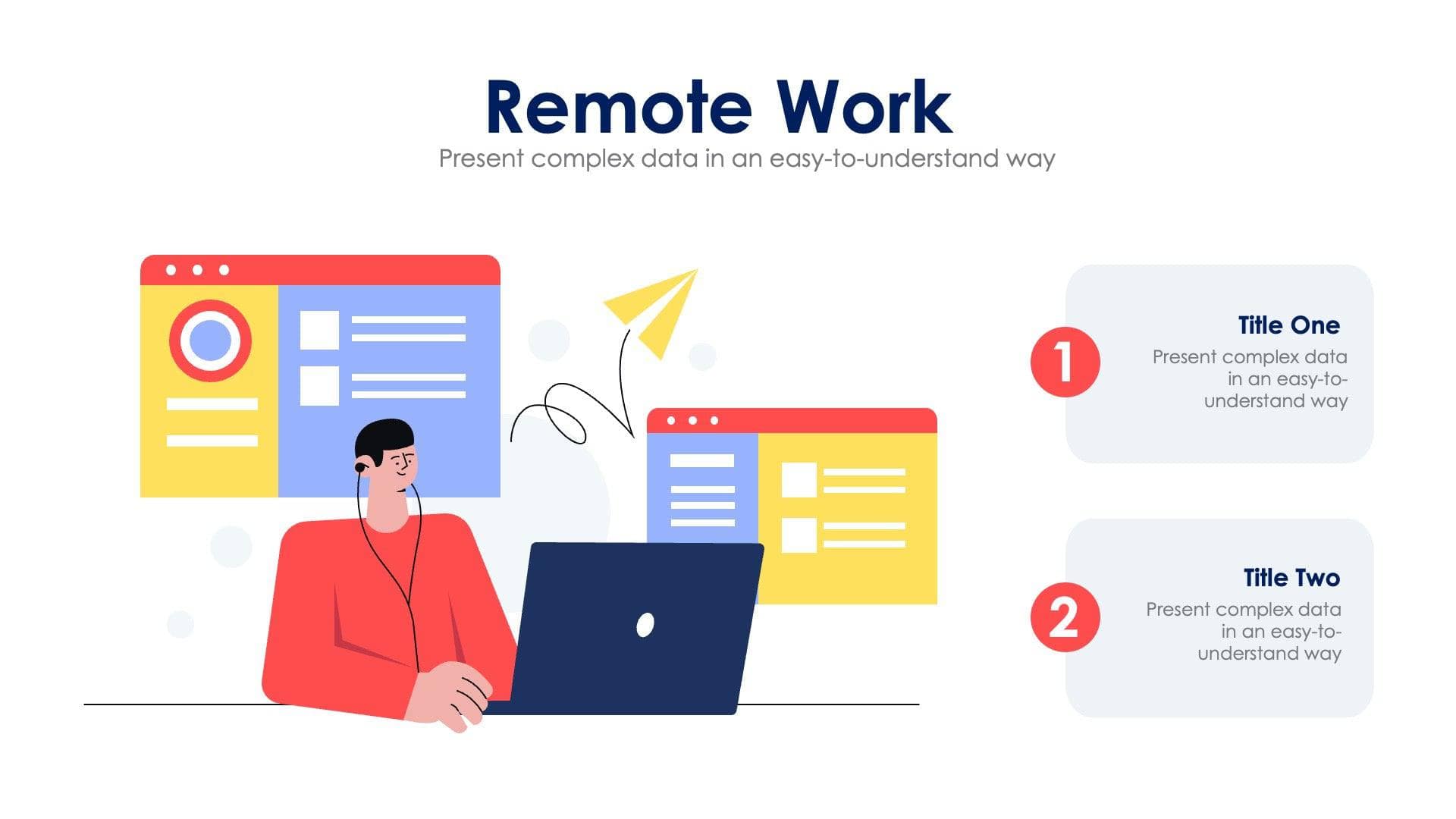 Remote Work Slide Infographic Template S01252303 | Infografolio