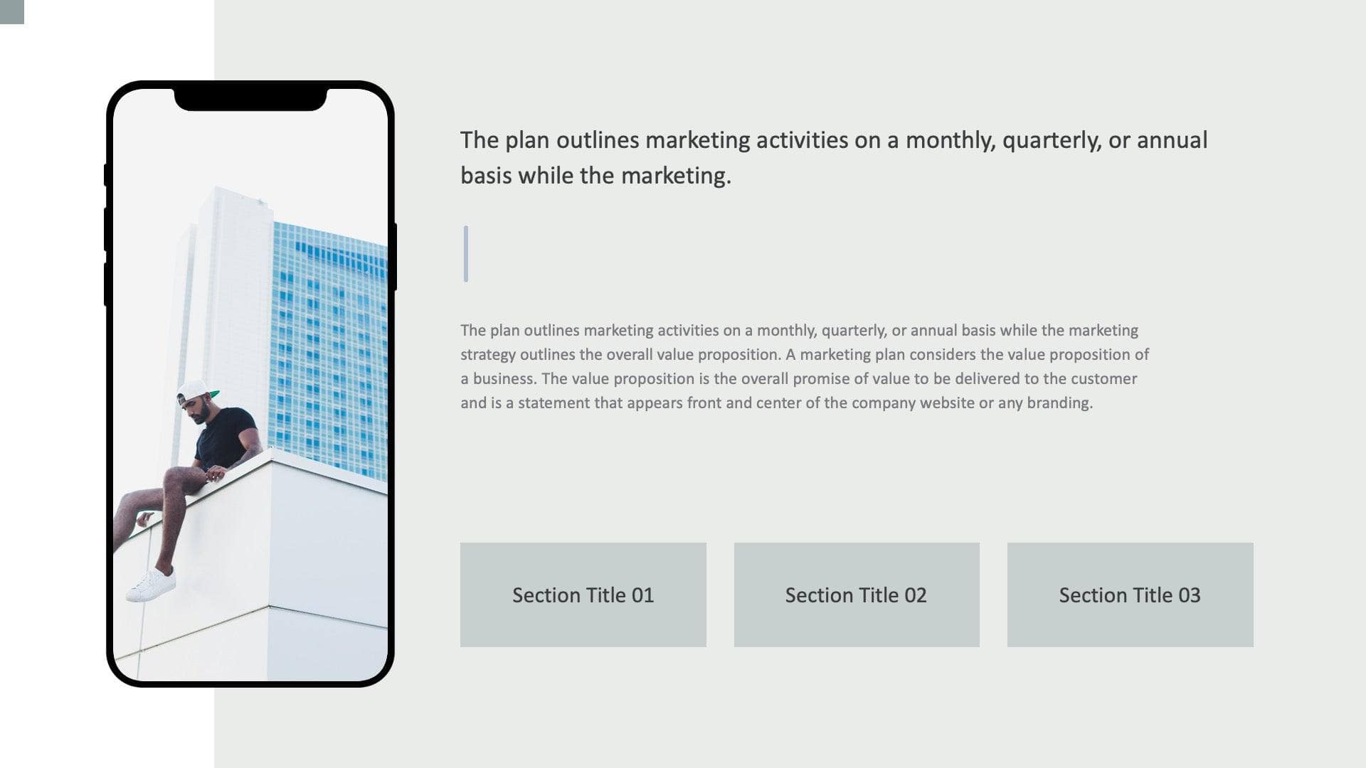 Text Opal Blue White Slide Template S04242301 | Infografolio