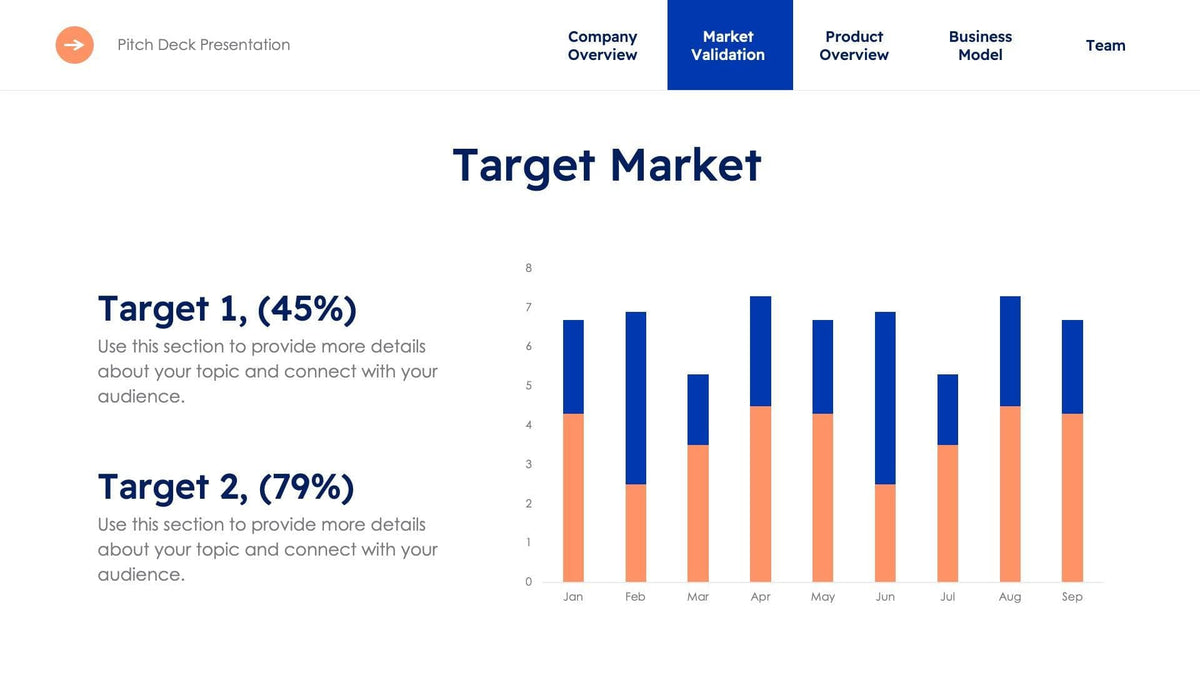 Target Market Blue and Orange Slide Template S10172205 – Infografolio
