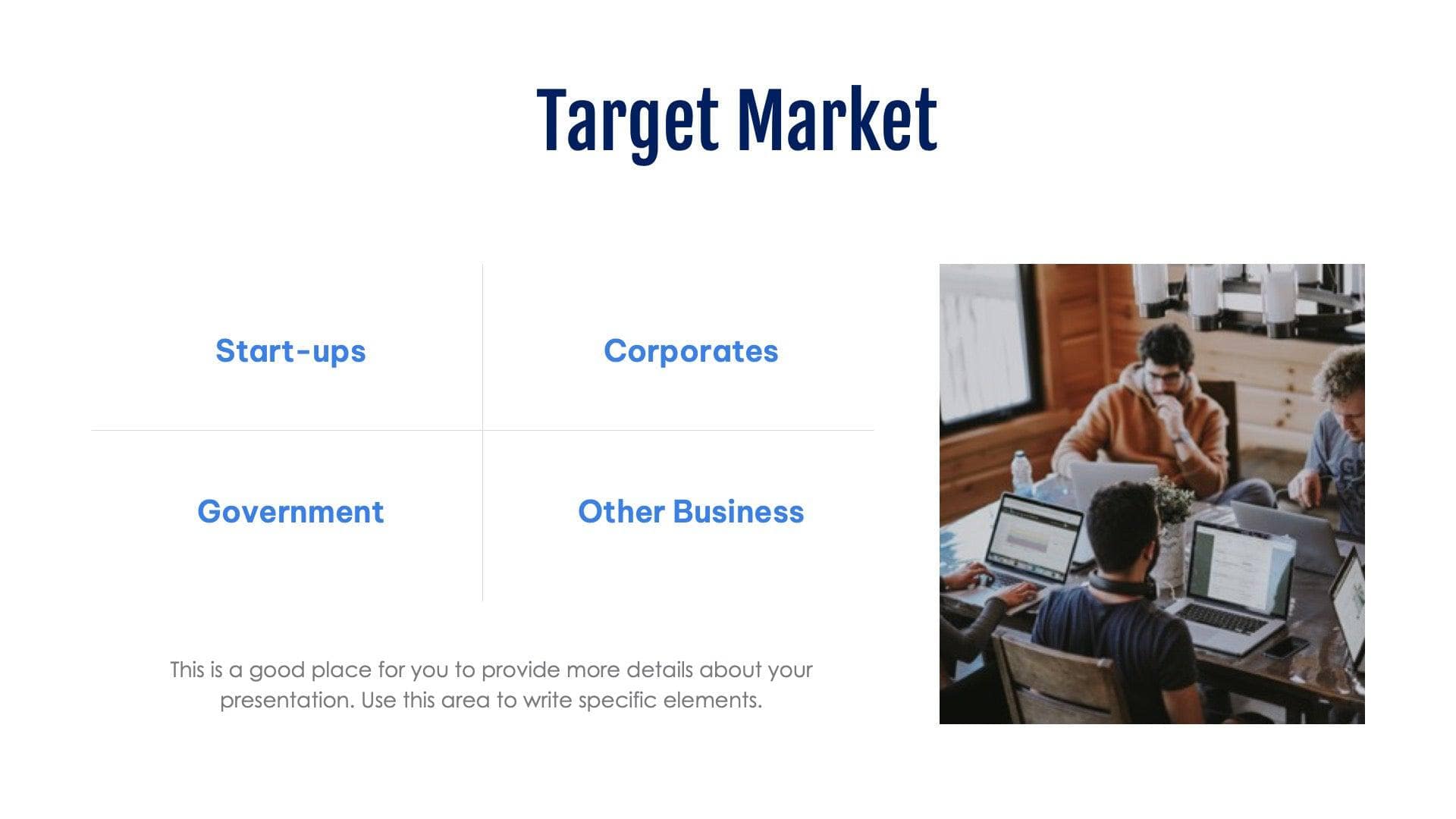 Target Market Blue Slide Template S10172209 | Infografolio