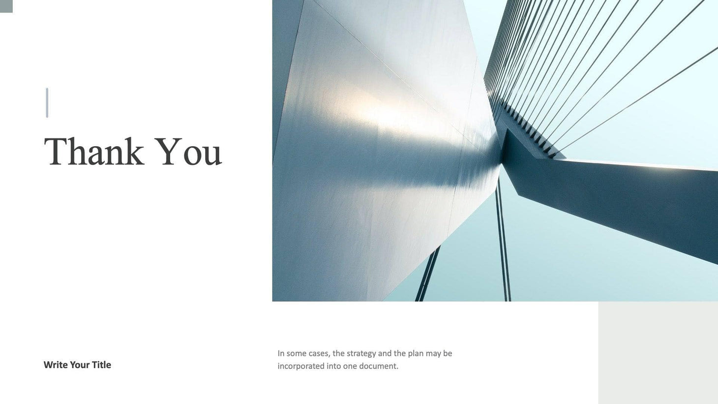 Thank You Opal Blue White Slide Template S04242301 – Infografolio