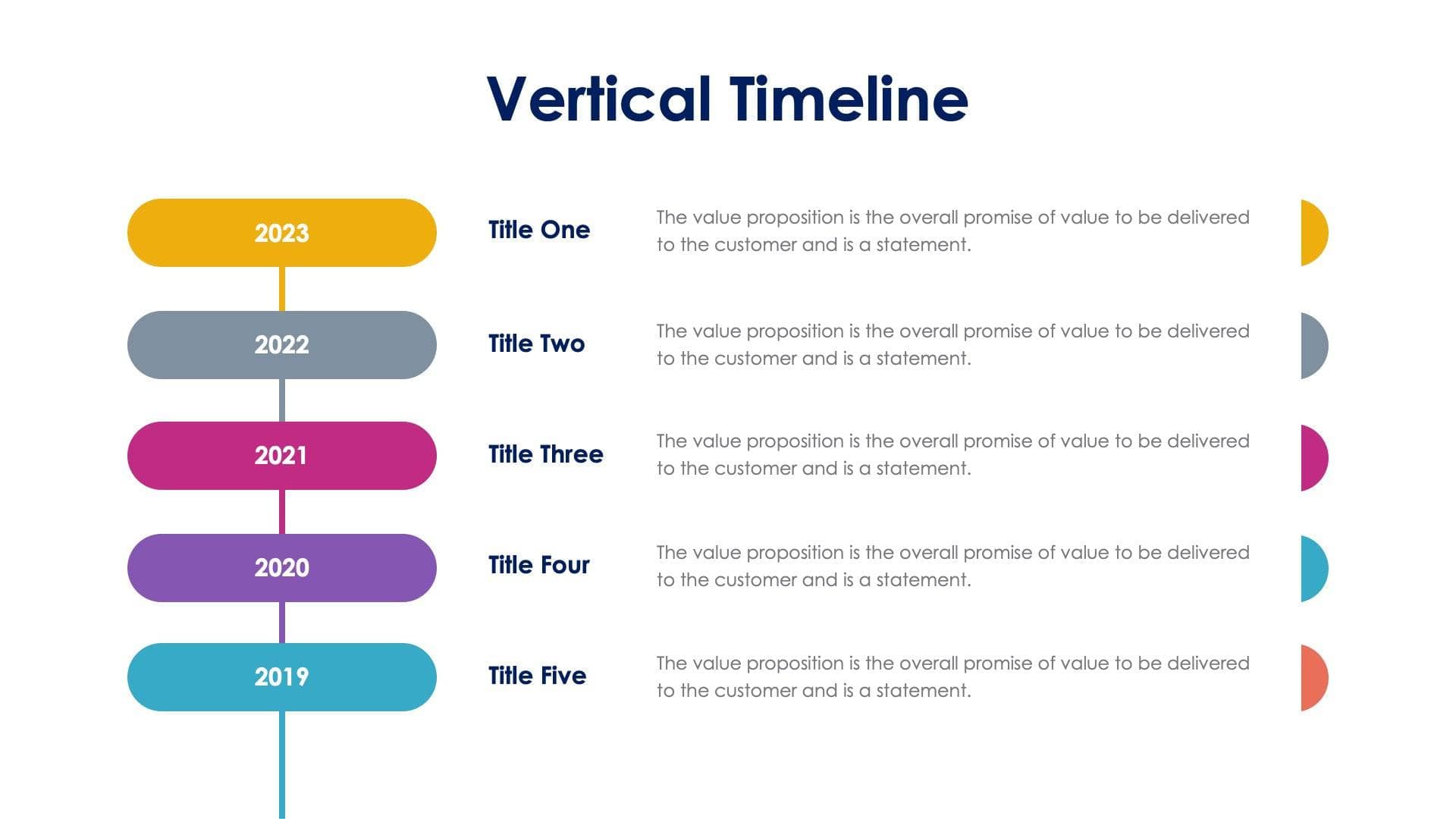 Vertical Timeline Slide Infographic Template S04202303 | Infografolio