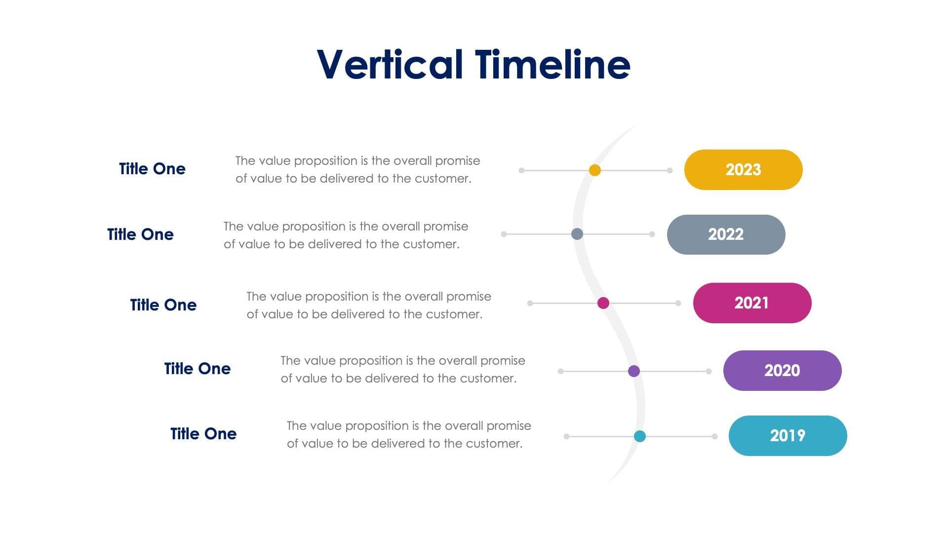 Vertical Timeline Slide Infographic Template S04202304 | Infografolio