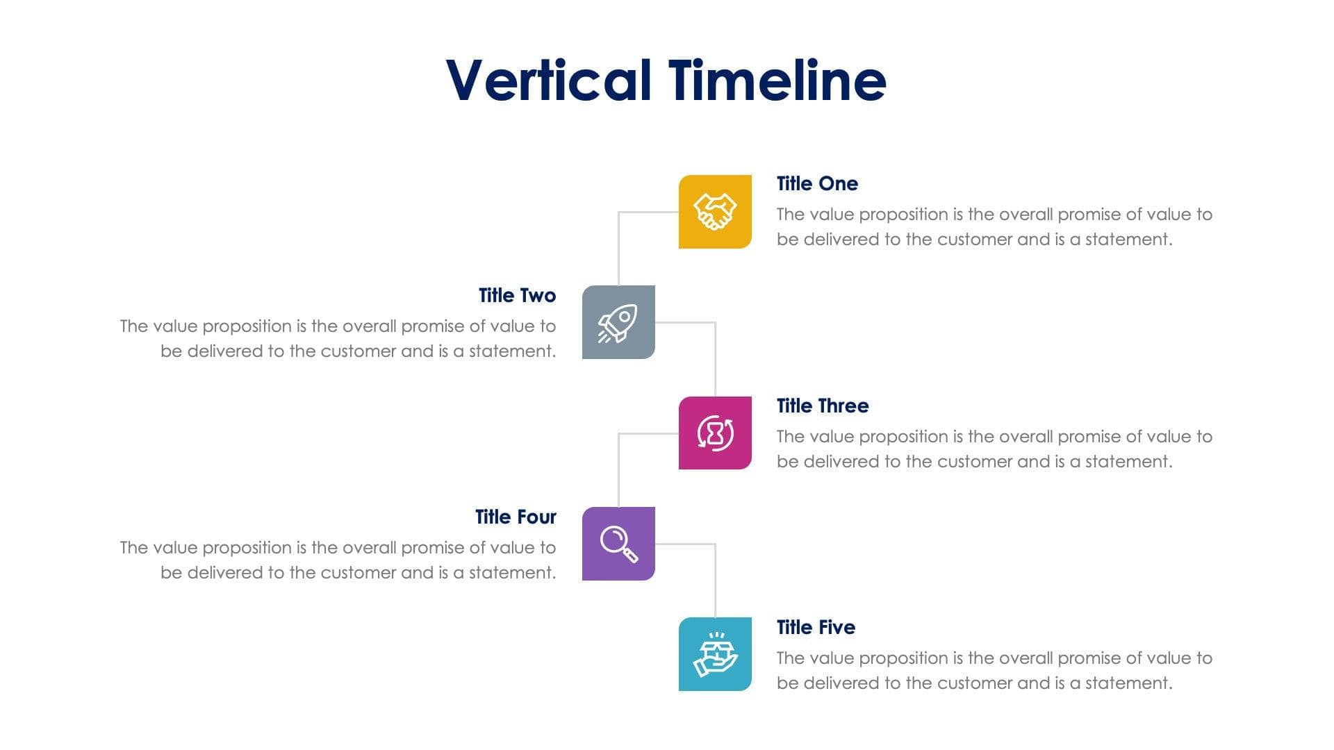Vertical Timeline Slide Infographic Template S04202305 | Infografolio