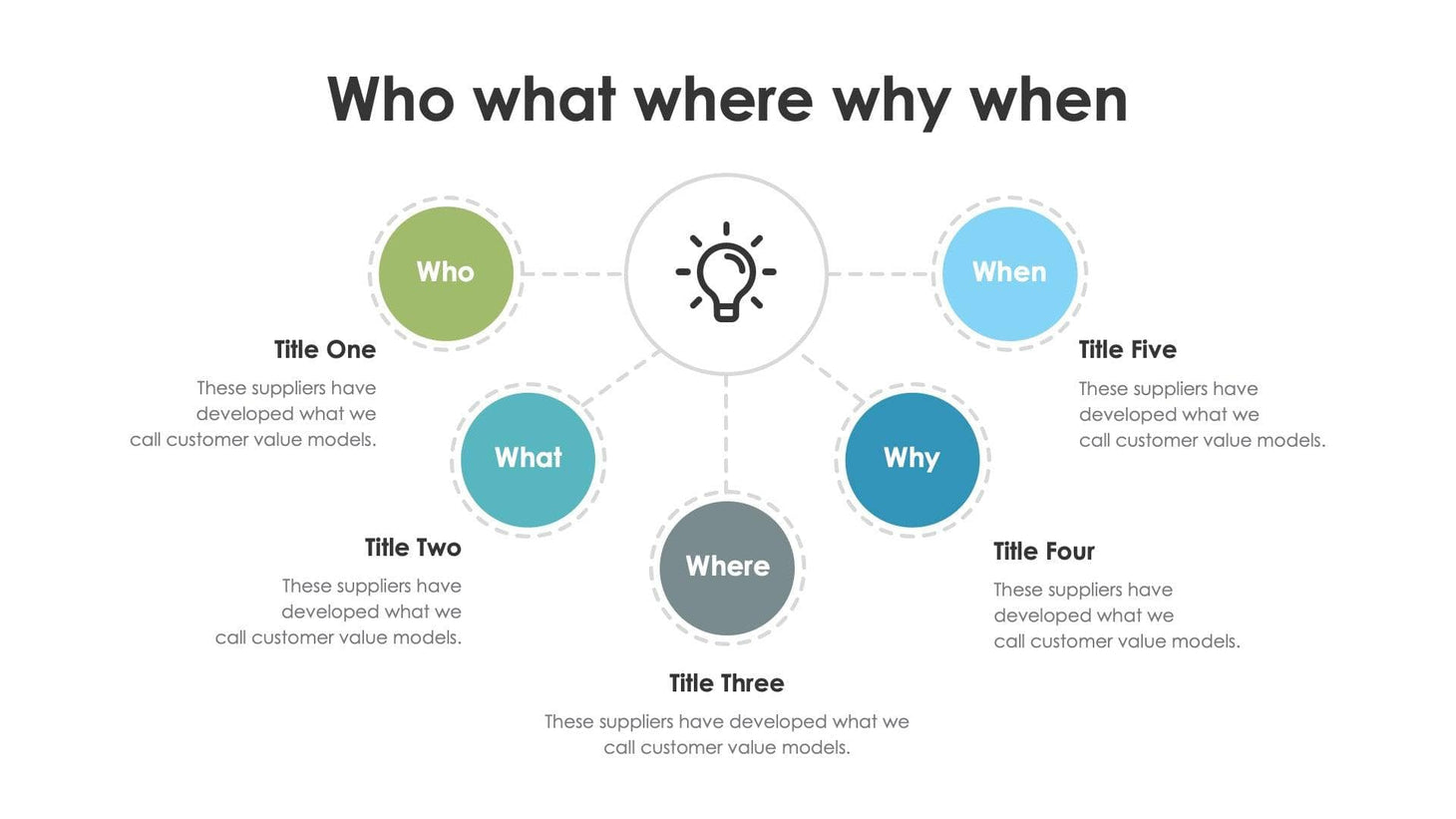Who what where why when Slide Infographic Template S06242303 – Infografolio