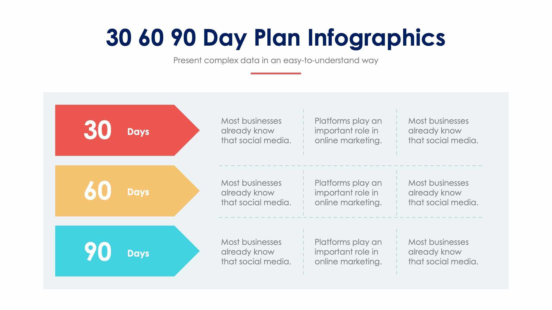 30 60 90 Day Plan Slide Infographic Template S12052104 | Infografolio