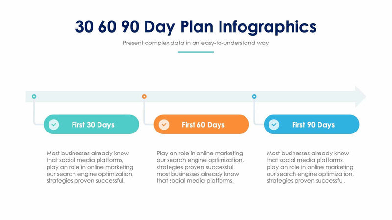 30 60 90 Day Plan Slides | Infografolio