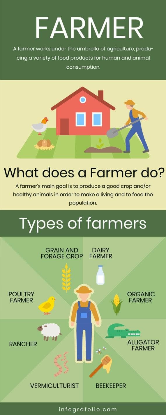 Green Farmer Agriculture and Farm Infographic Template – Infografolio