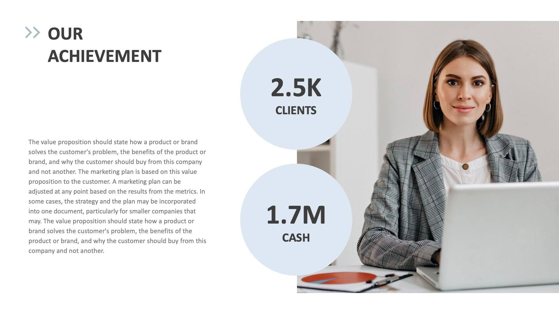 Light Blue Clean and Professional Presentation Annual Report Template | Infografolio