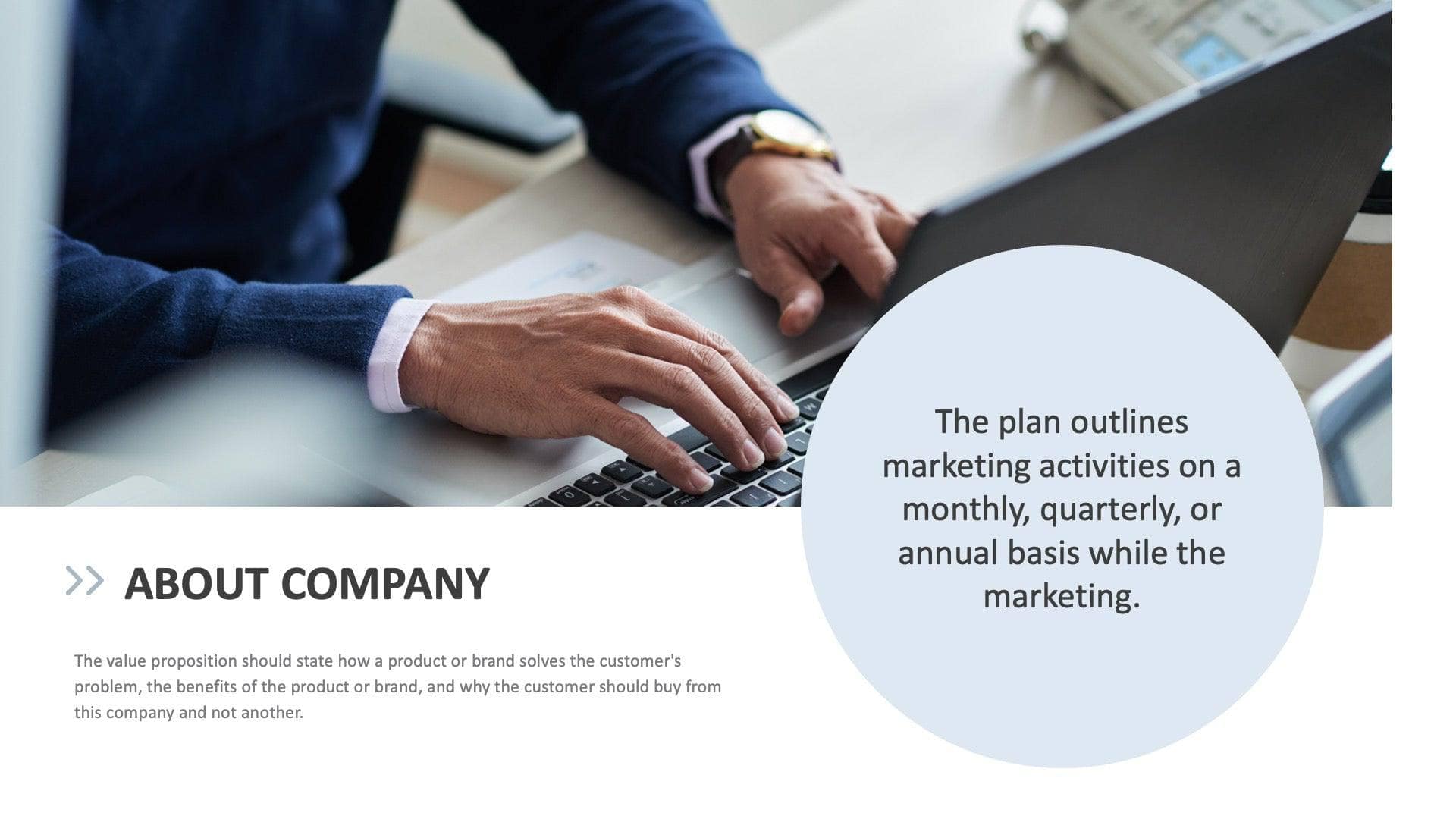 Light Blue Clean and Professional Presentation Annual Report Template | Infografolio