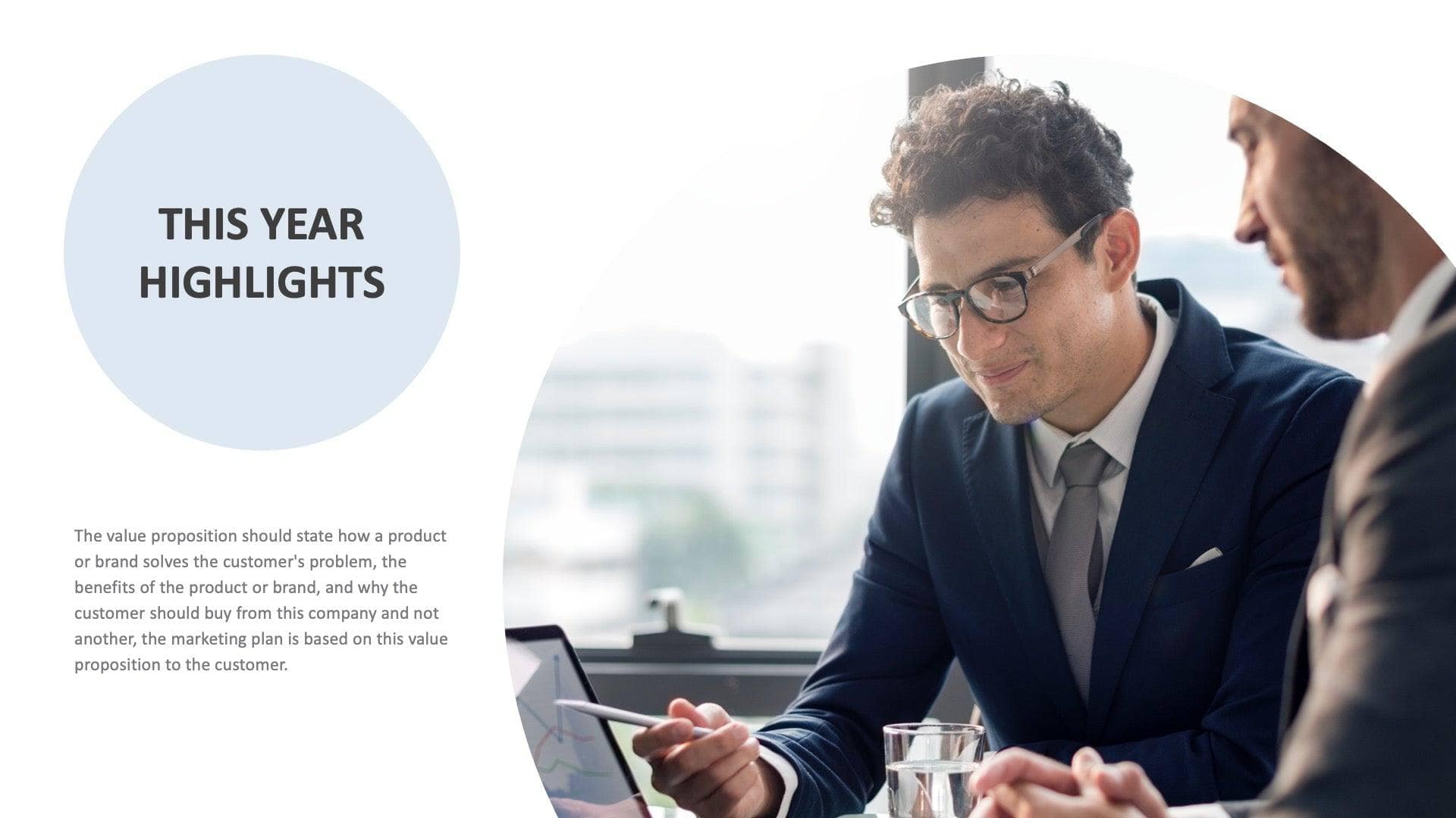 Light Blue Clean and Professional Presentation Annual Report Template | Infografolio