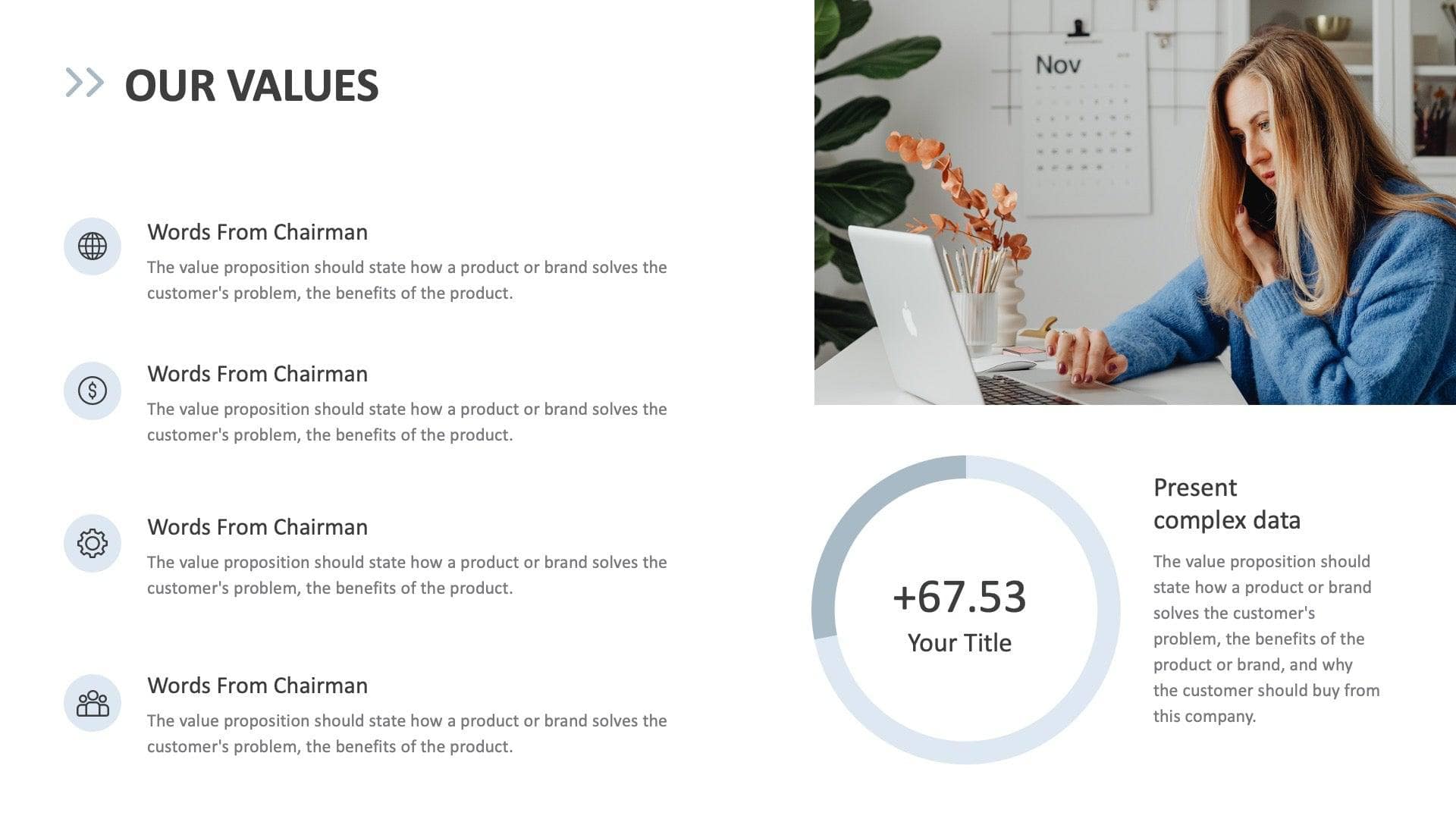 Light Blue Clean and Professional Presentation Annual Report Template | Infografolio