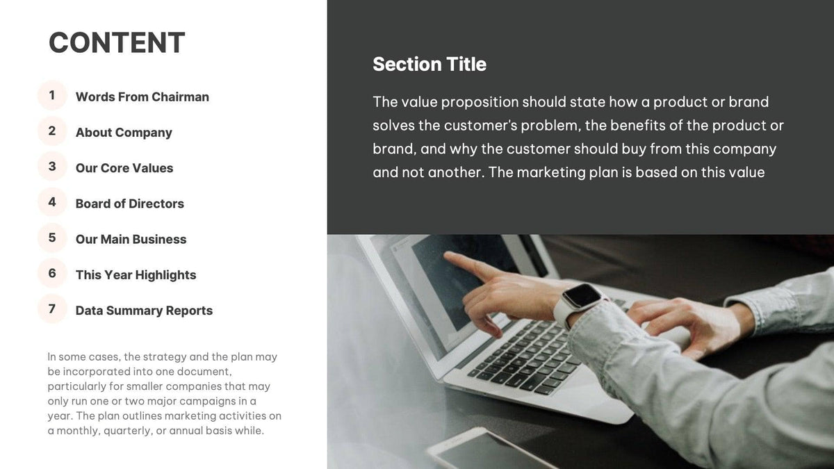 Light Pink Dark Gray Professional Presentation Annual Report Template ...