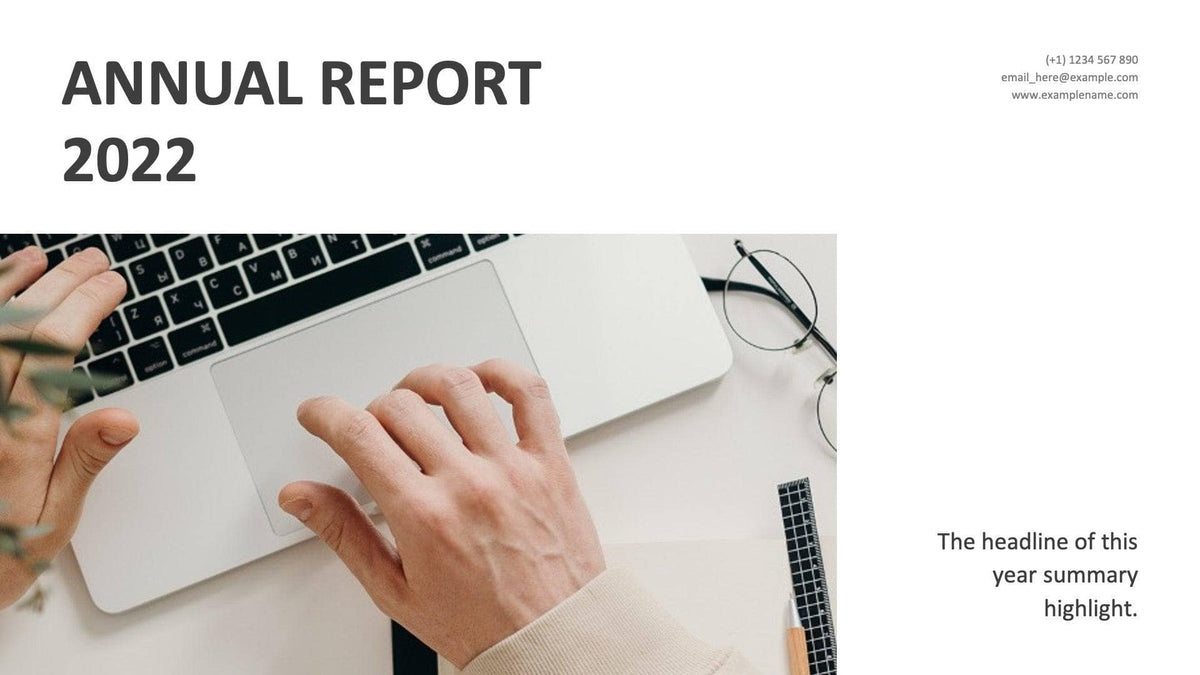 Minimalist Annual Report Presentation Template – Infografolio
