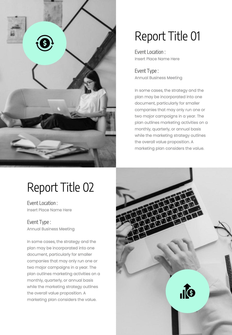 Asda Green Minimalist Annual Report PowerPoint Template | Infografolio