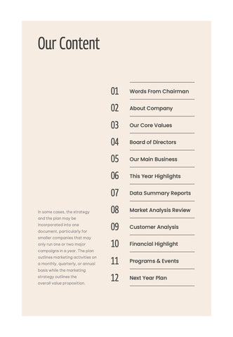 Beige and Orange Minimalist Annual Report PowerPoint Template ...