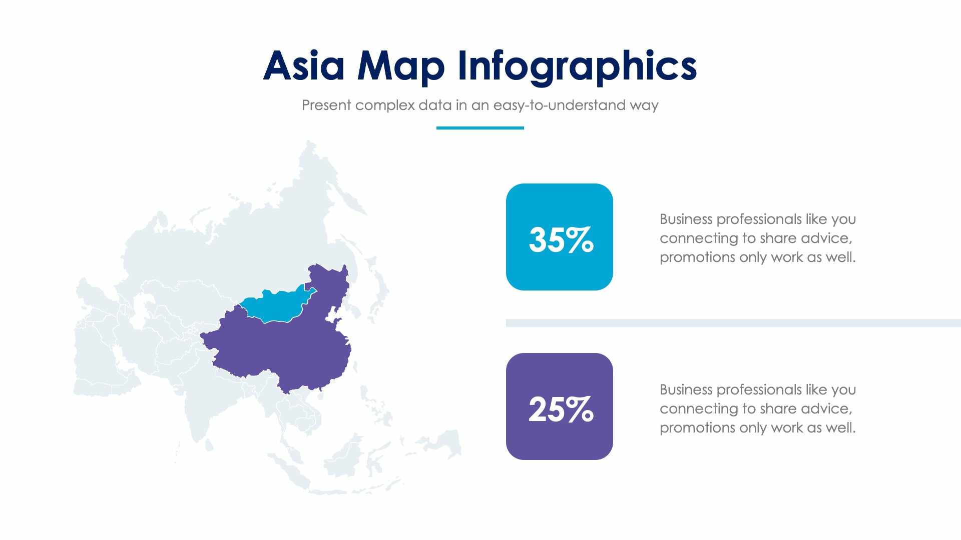 Asia Map Slide Infographic Template S12022116 | Infografolio