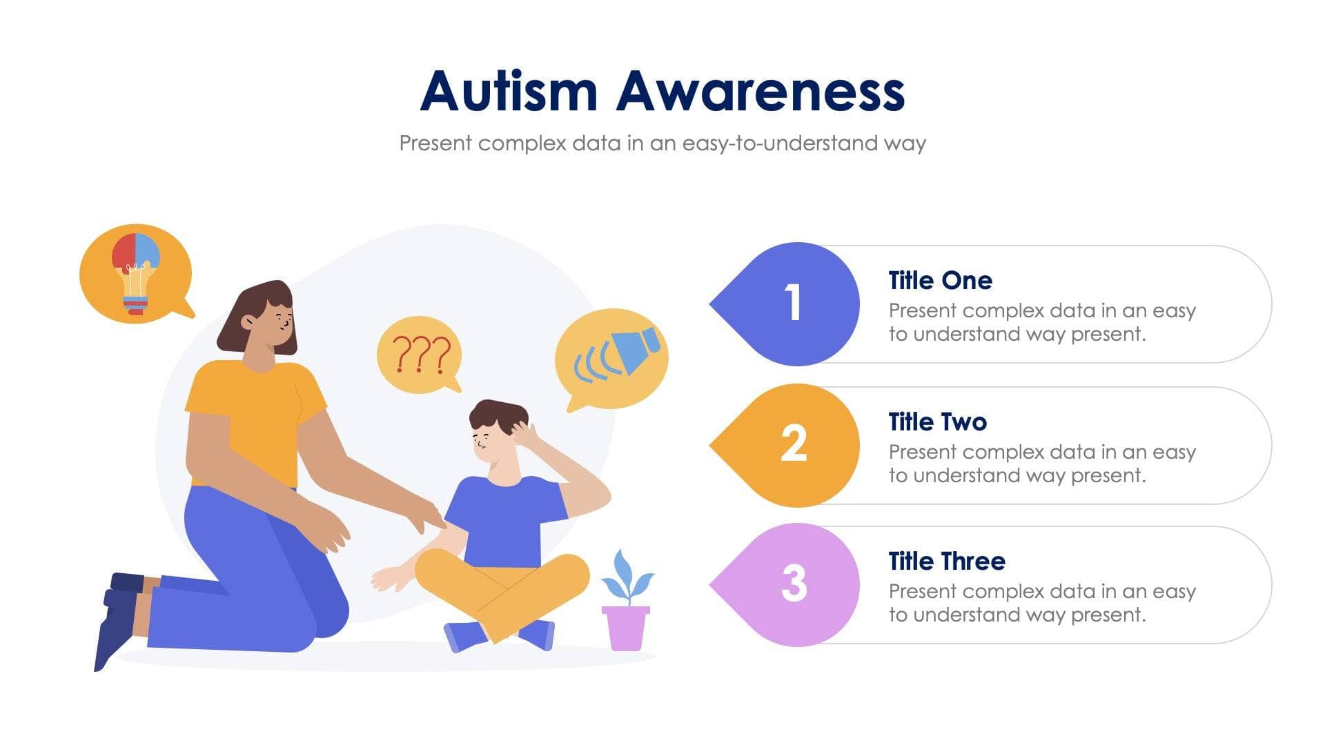 Autism Awareness Slide Infographic Template S08162210 | Infografolio