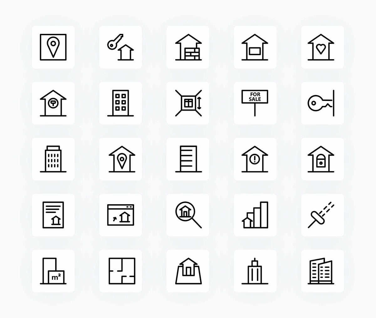 Real Estate Outline Vector Icons S12172102 – Infografolio