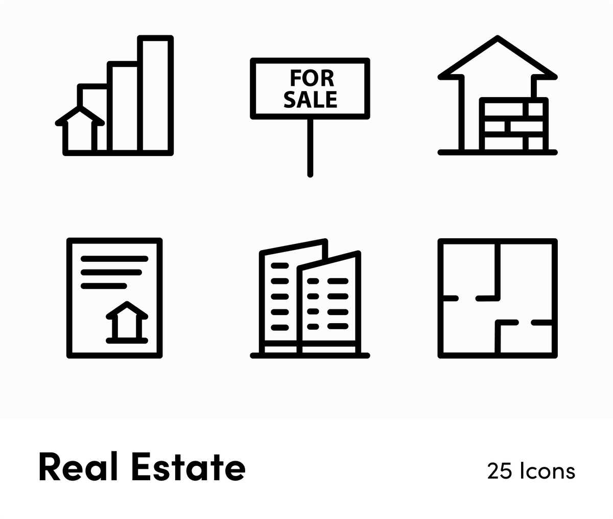 Real Estate Outline Vector Icons S12172102 – Infografolio