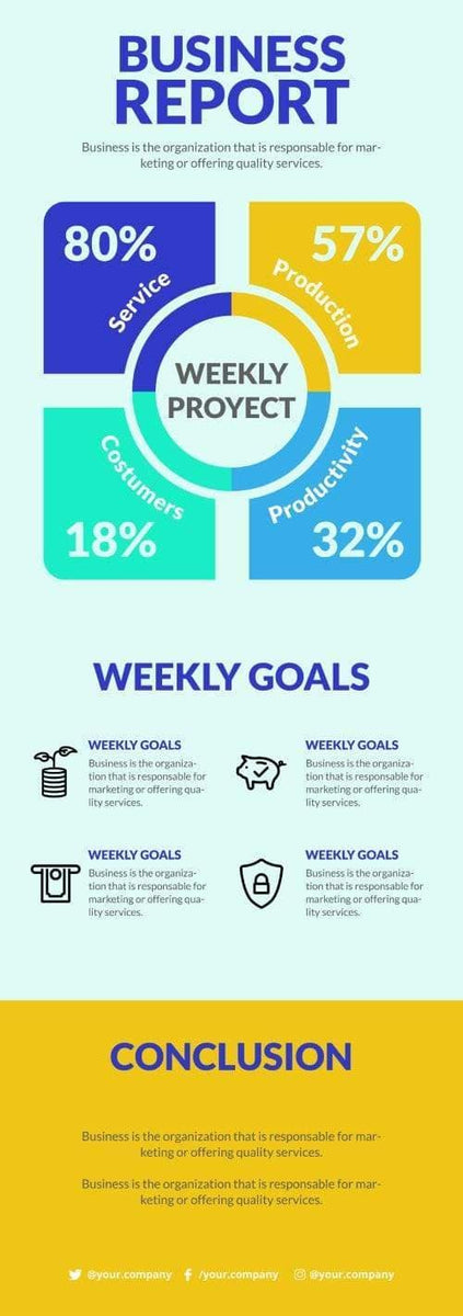 Business Report Infographic Template – Infografolio