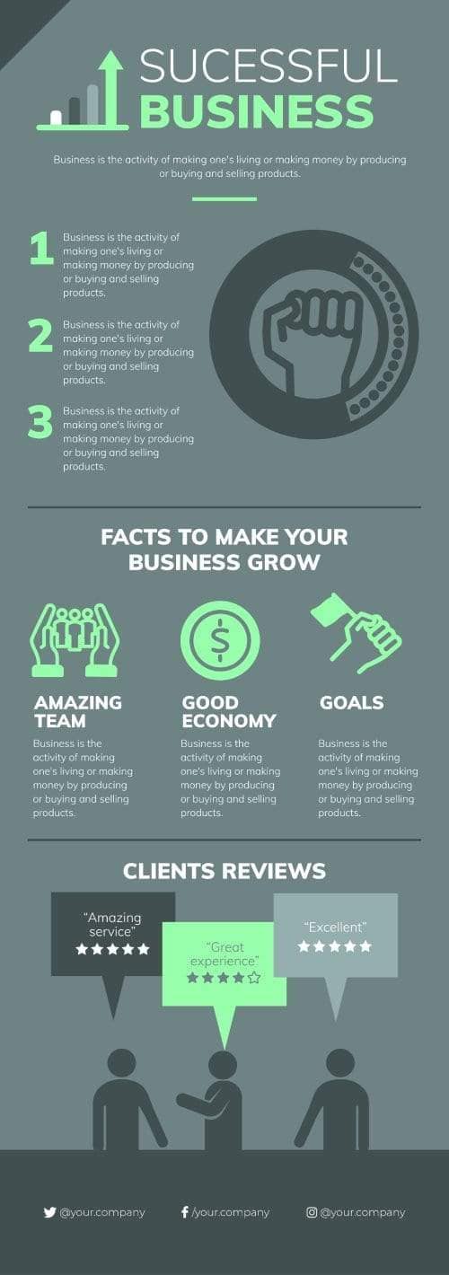 Succesful Business Infographic Template | Infografolio