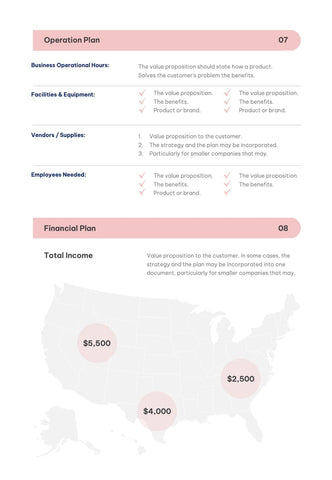 Pink Business Plan Template S01022301 – Infografolio