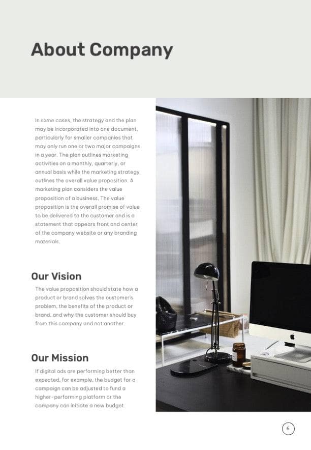 Aqua Spring Minimalist Annual Report Portrait PowerPoint Template ...
