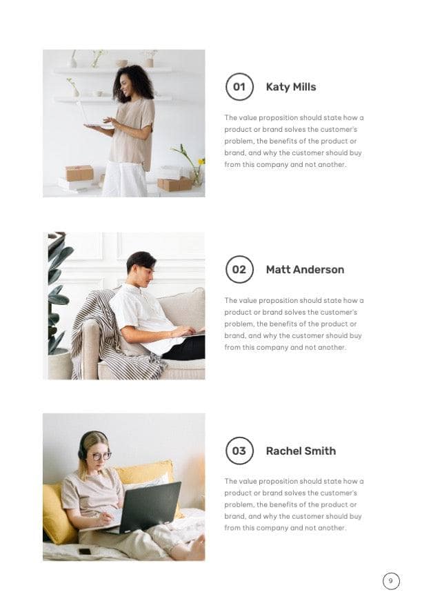 Aqua Spring Minimalist Annual Report Portrait PowerPoint Template ...