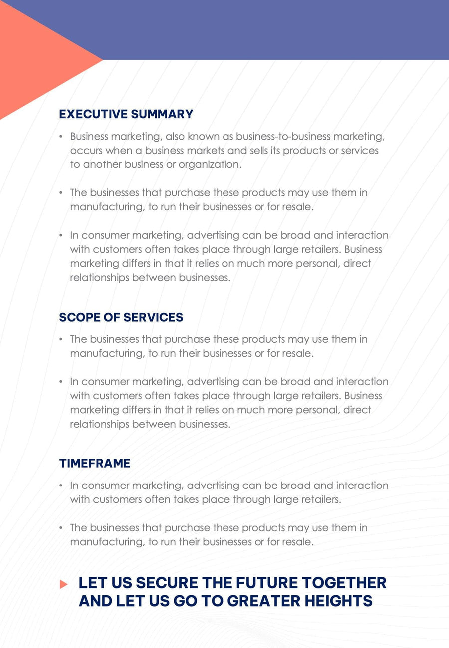 Blue Yonder Business Proposal Template | Infografolio