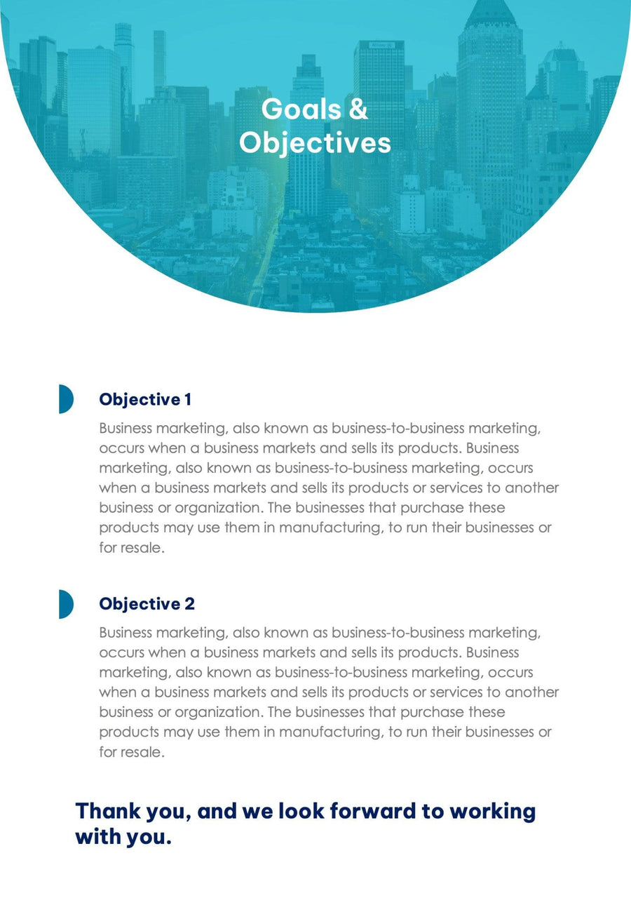 Cerulean Blue Business Proposal Template | Infografolio