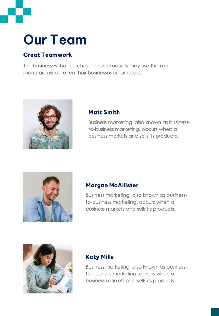 Maximum Blue Business Proposal Template – Infografolio