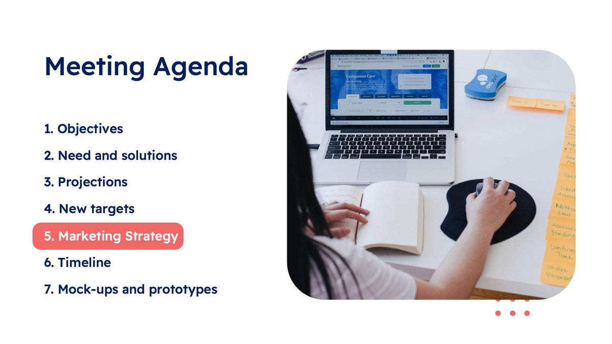 Blue and Red Simple and Professional Presentation Marketing Plan Templ ...