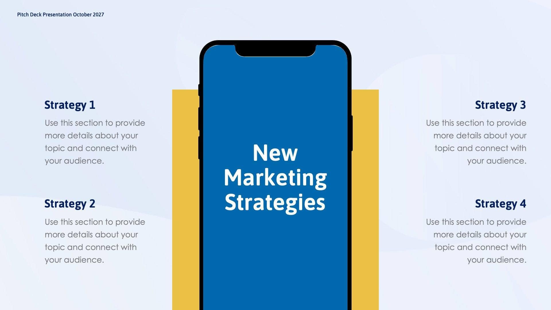 Blue and Yellow Professional and Clean Presentation Marketing Plan Tem ...