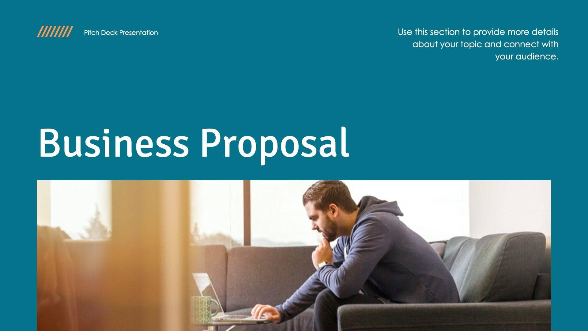 Orange Teal Blue Simple and Professional Presentation Business Proposa | Infografolio