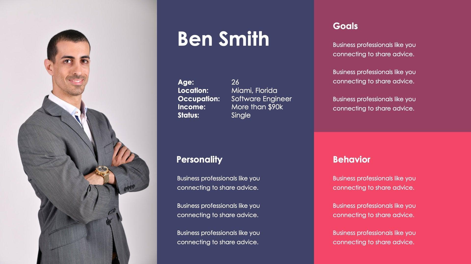 Buyer Persona Slide Infographic Template S02102205 | Infografolio