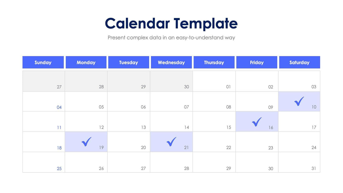 Calendar Slide Template S11012201 – Infografolio
