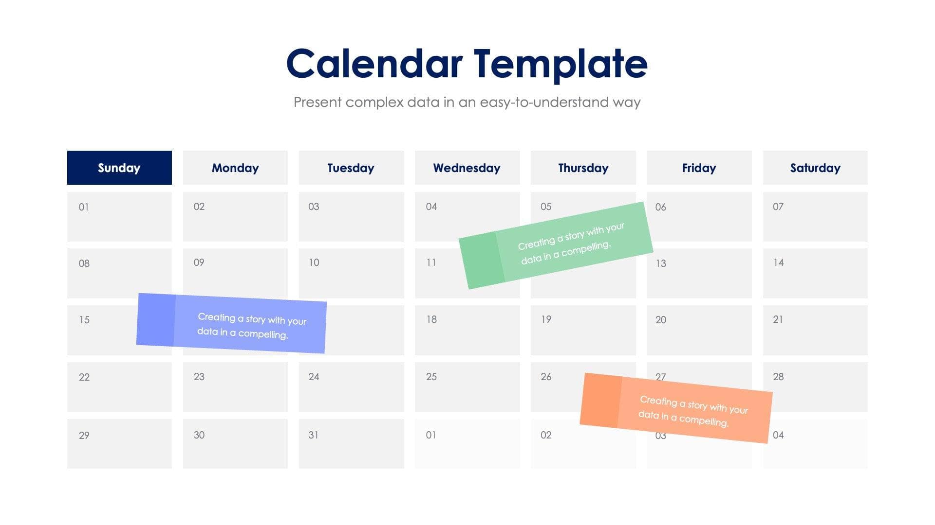 Calendar Slide Template S11012208 | Infografolio
