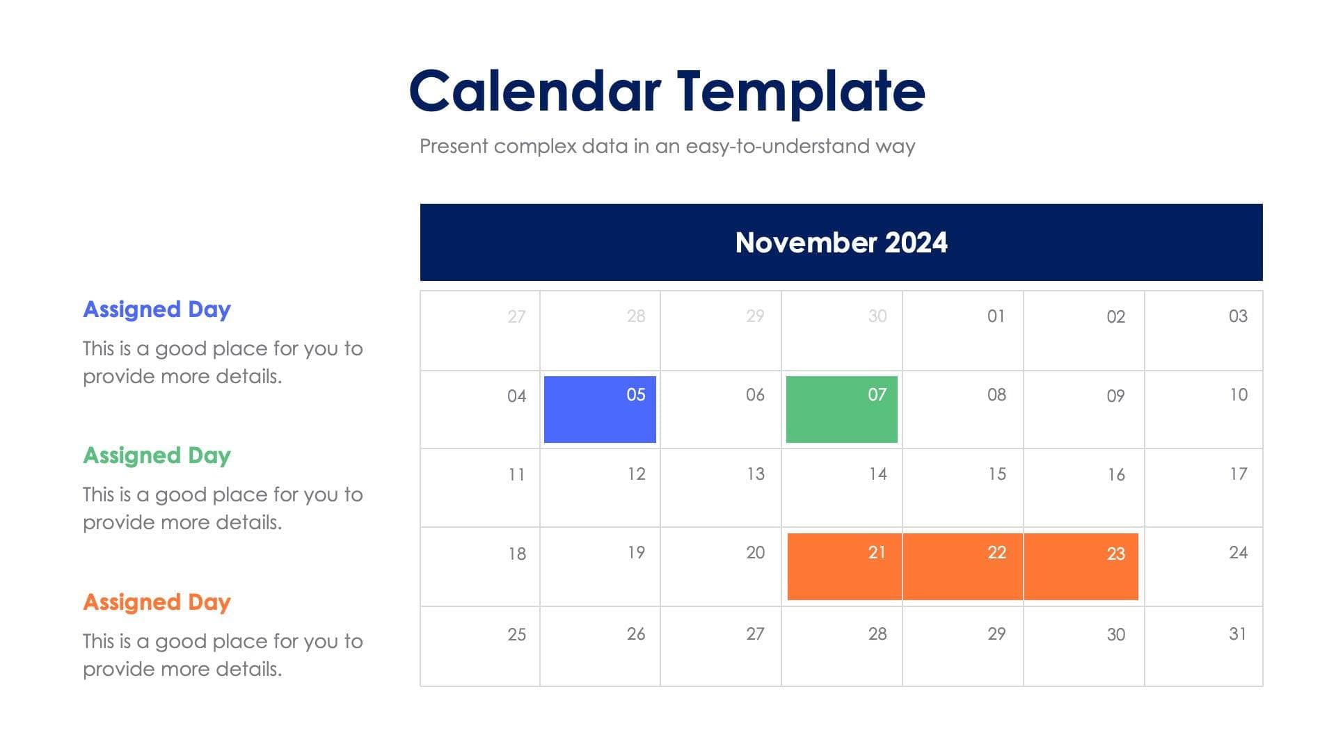 Calendar Slide Template S11012209 | Infografolio