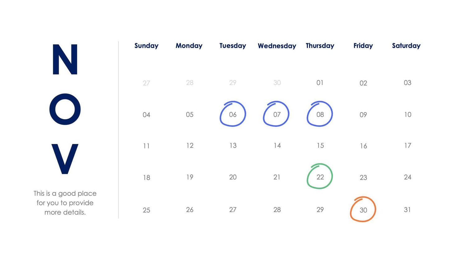Calendar Slide Template S11012210 – Infografolio
