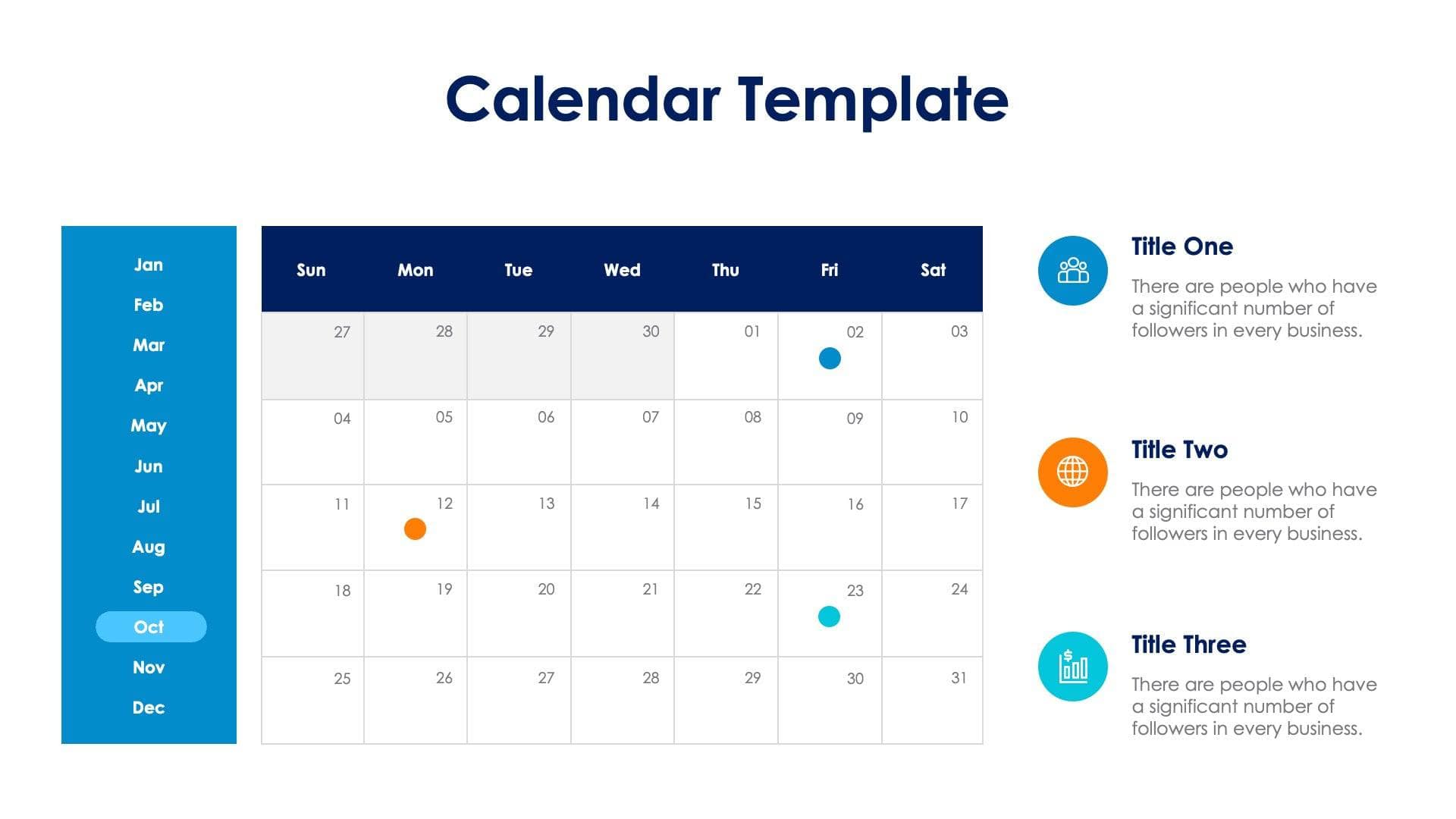 Calendar Slide Template S11012214 | Infografolio