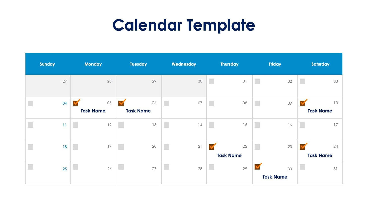 Calendar Slide Template S11012216 – Infografolio