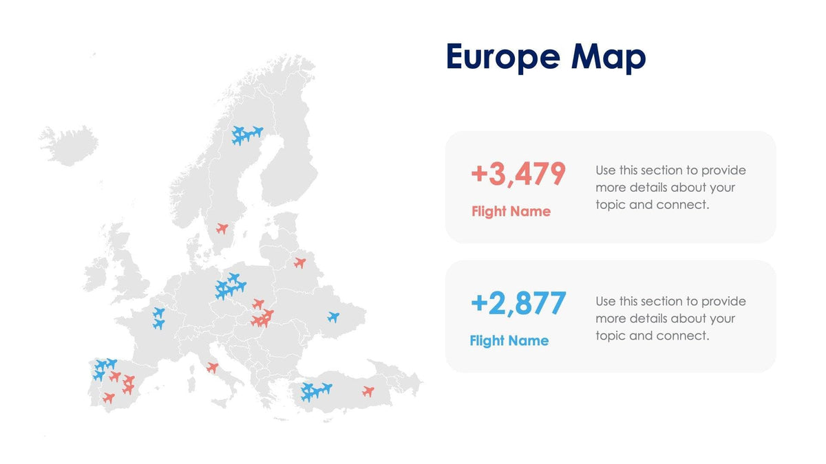 Europe Map Infographic Slide Presentation Global Business Marketing