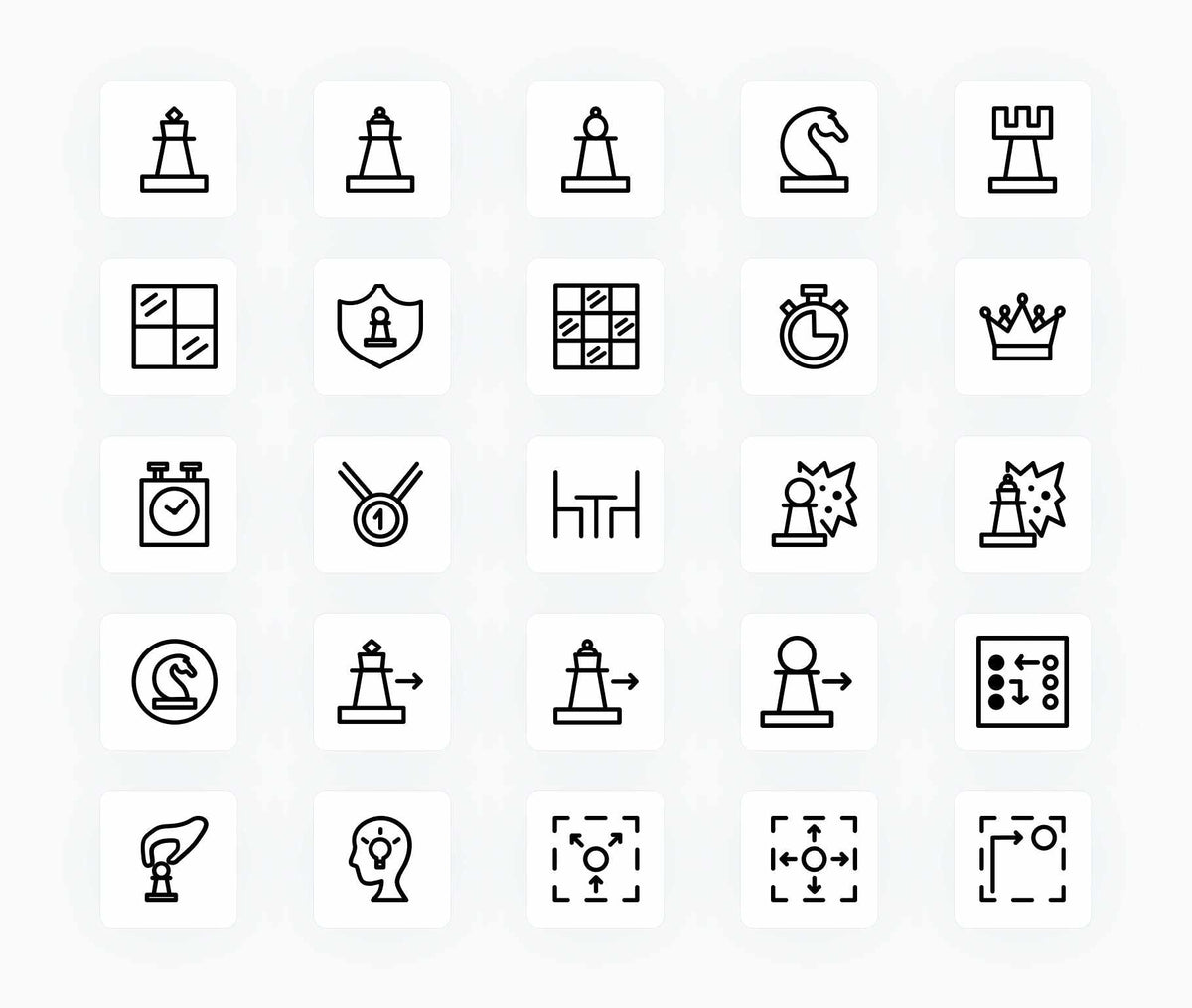 Chess Outline Vector Icons S12172101 – Infografolio