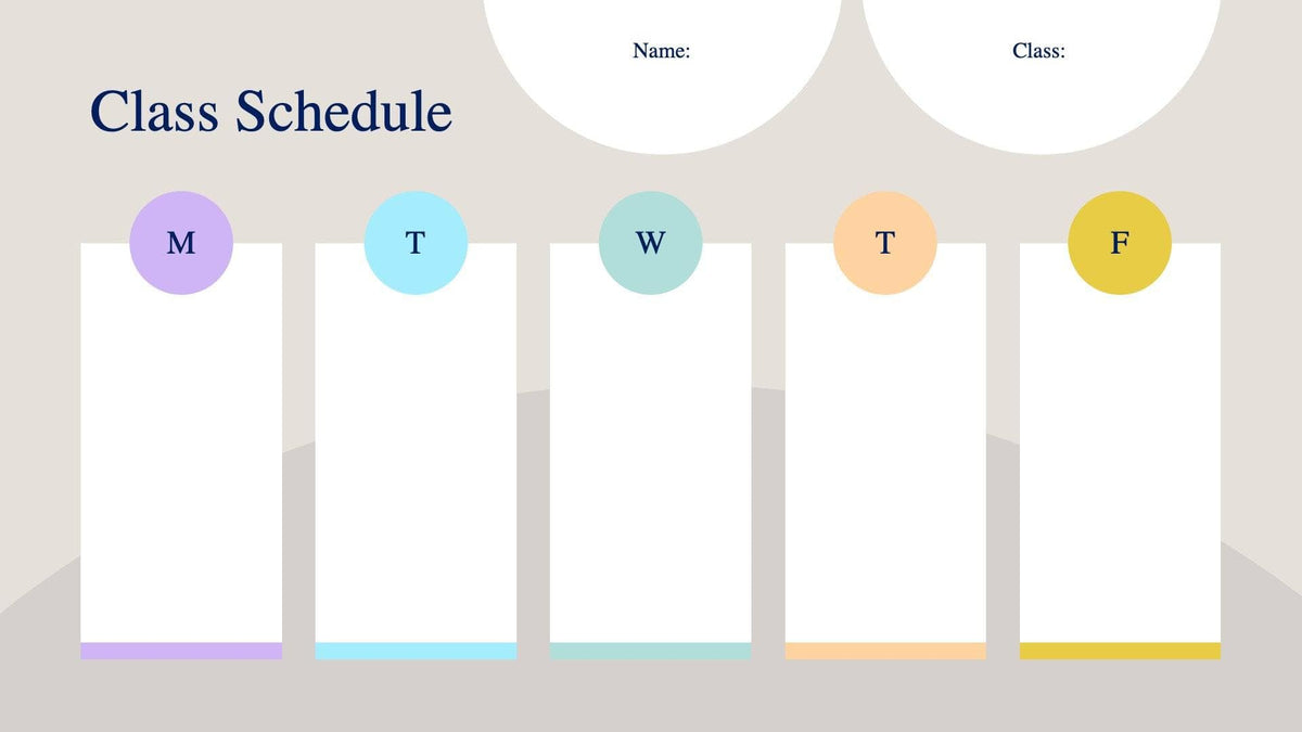 Class Schedule Slide Infographic Template S08112202 – Infografolio
