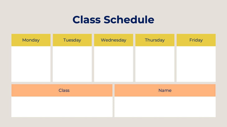 Class Schedule Slide Infographic Template S08112206 – Infografolio